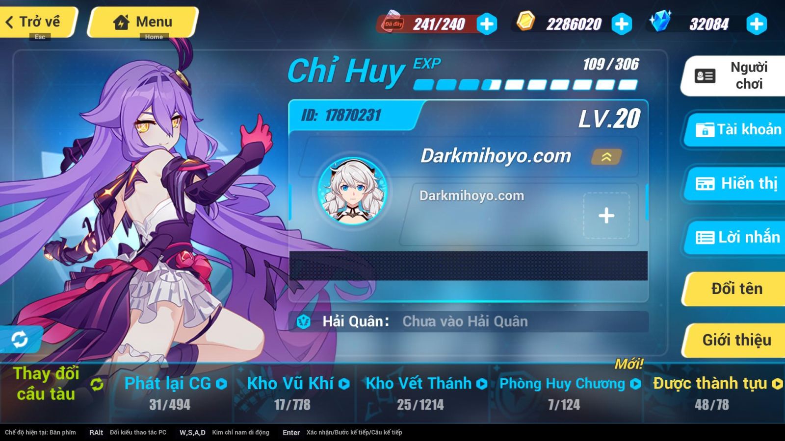 Acc Honkai Impact 3 ID 7284 - Shop acc Honkai impact 3, Honkai star rail, Zenless Zone Zero ...